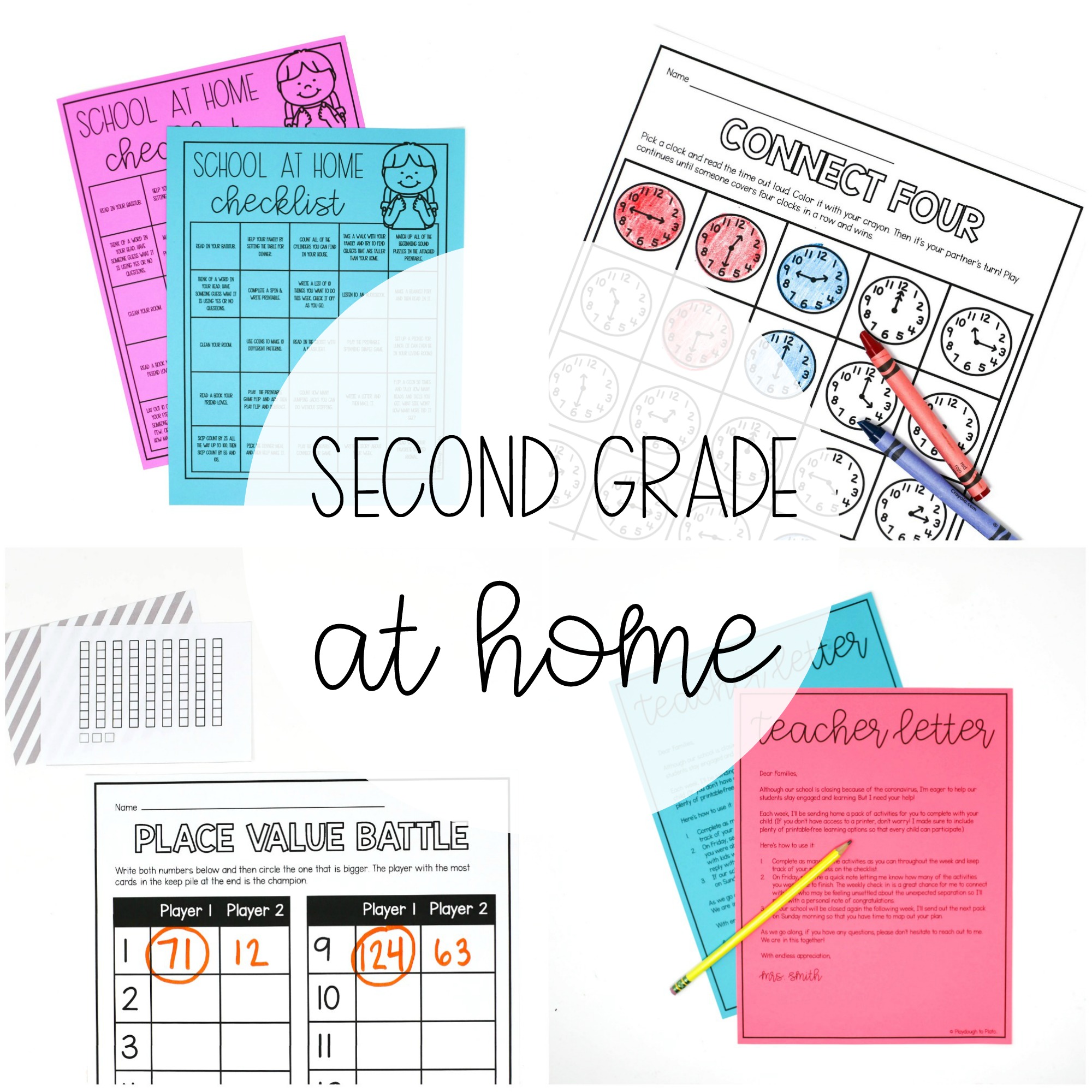 Second Grade at Home - Distance Learning #1 - Science of Reading Formula