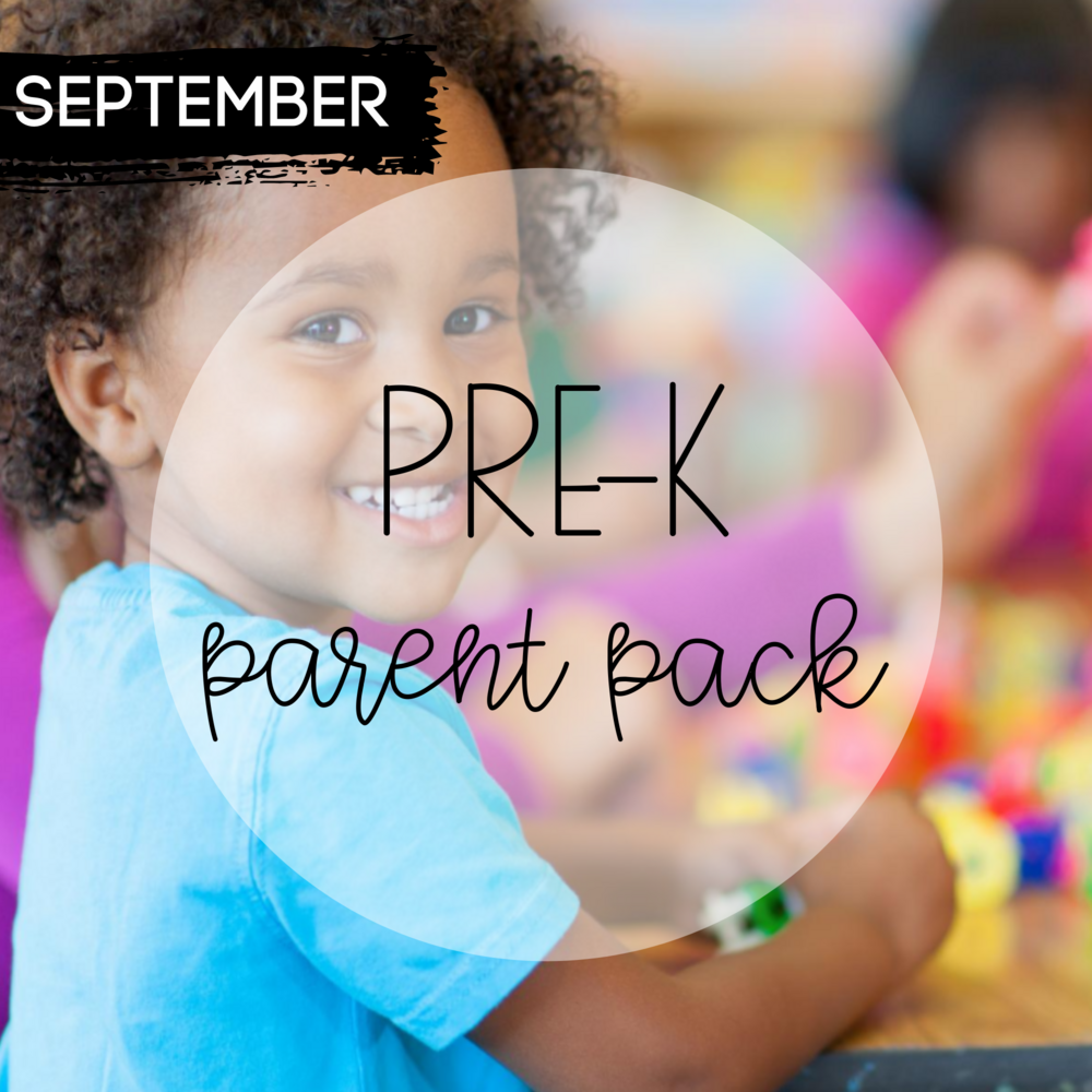 September Pre-K Parent Pack - Science of Reading Formula
