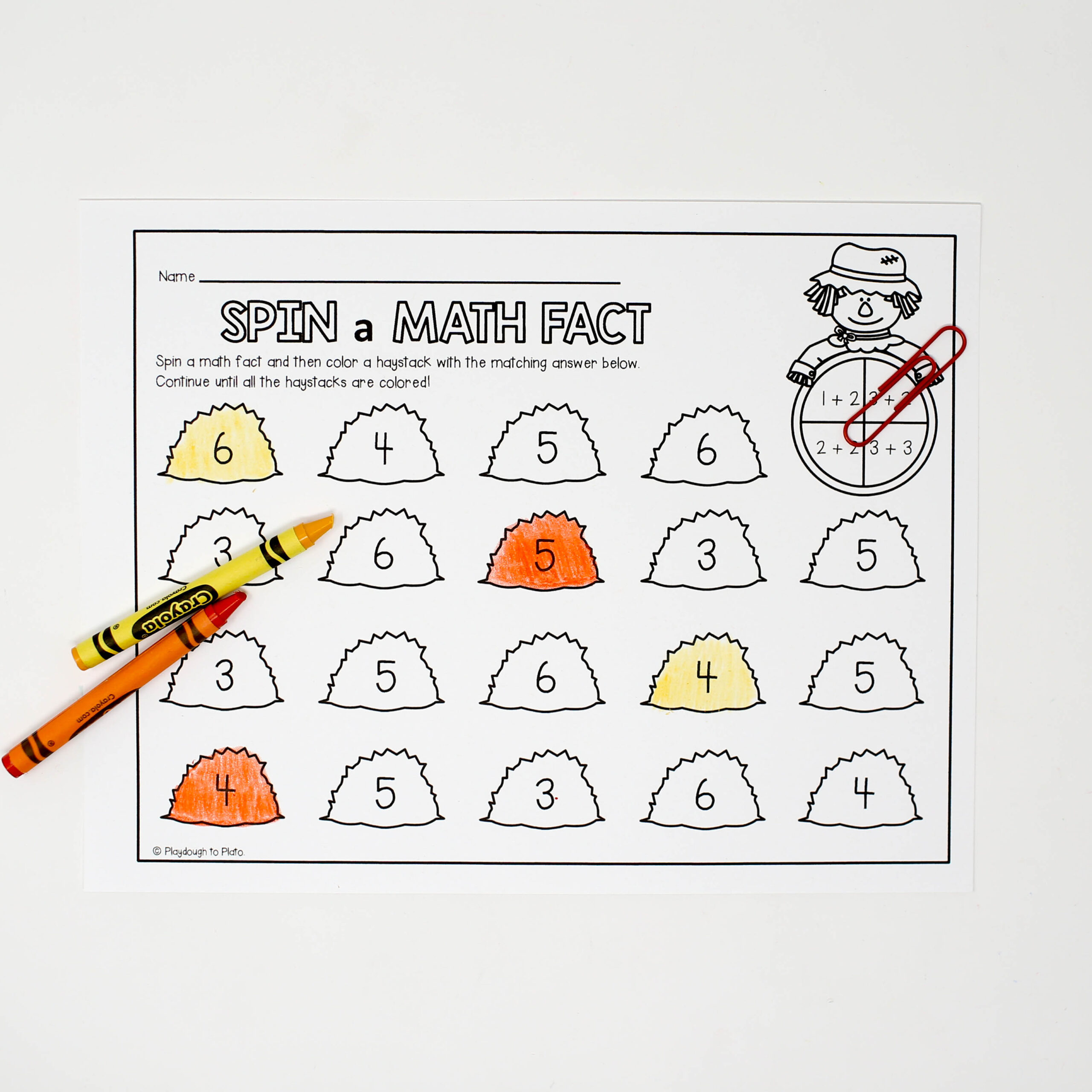 EDITABLE Spin a Math Fact - Science of Reading Formula