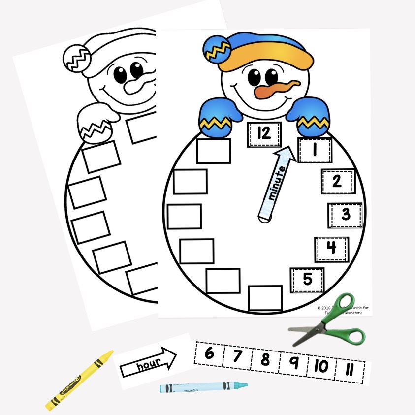 Build a Snowman Clock - Science of Reading Formula