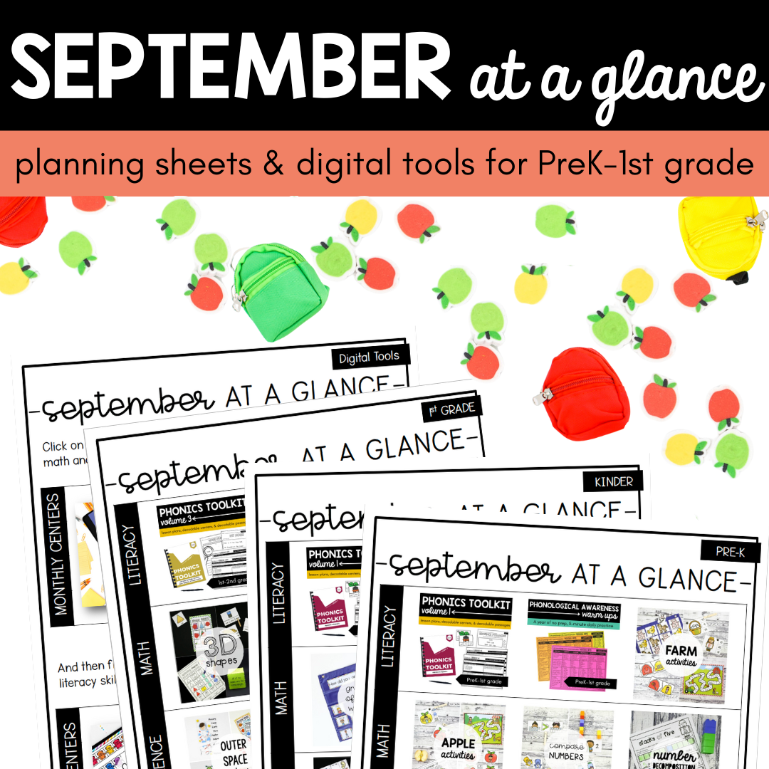 September at a Glance Lesson Plans - Science of Reading Formula