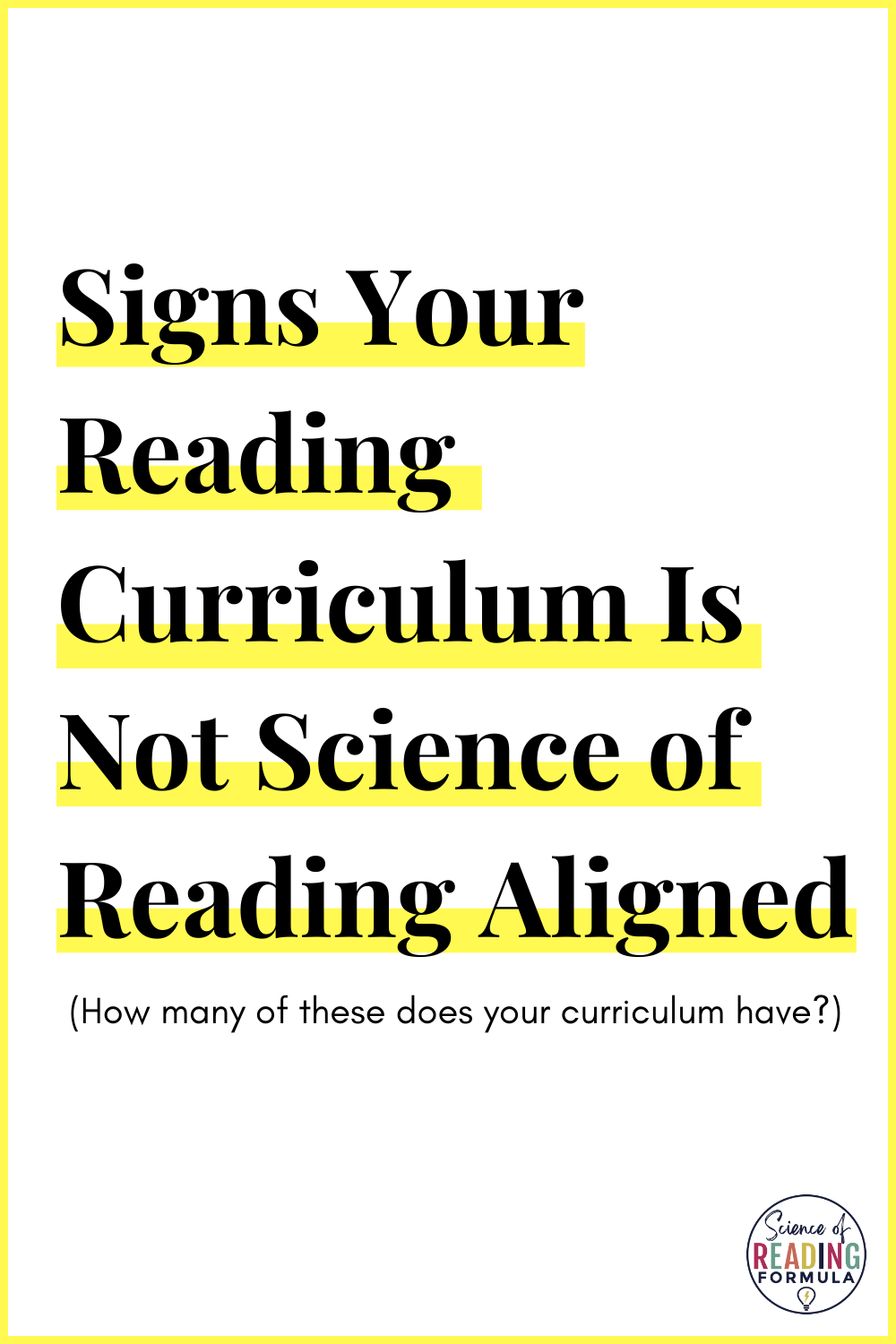 #29: Signs Your Reading Curriculum Is Not Science of Reading Aligned ...