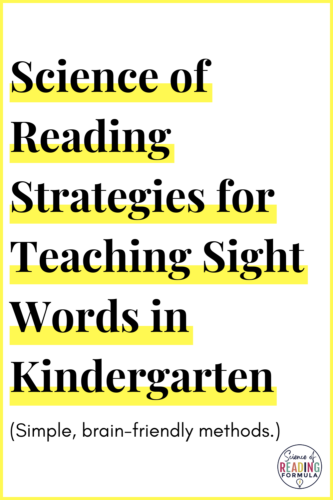 #54: Science of Reading Strategies for Teaching Sight Words in ...
