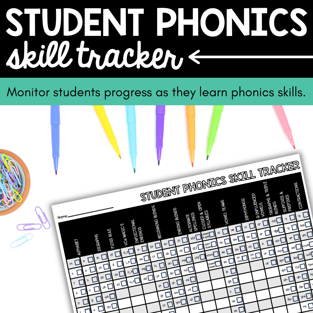 Student Phonics Skill Tracker - Science of Reading Formula
